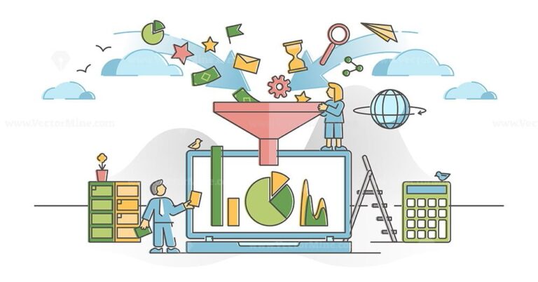 Data Mining Process With Information Database Analysis Outline Concept Vectormine