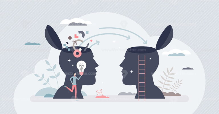 Tutoring as learning kids information and knowledge tiny person concept ...