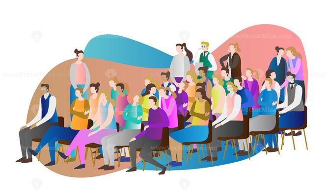 FREE Student crowd vector illustration – VectorMine